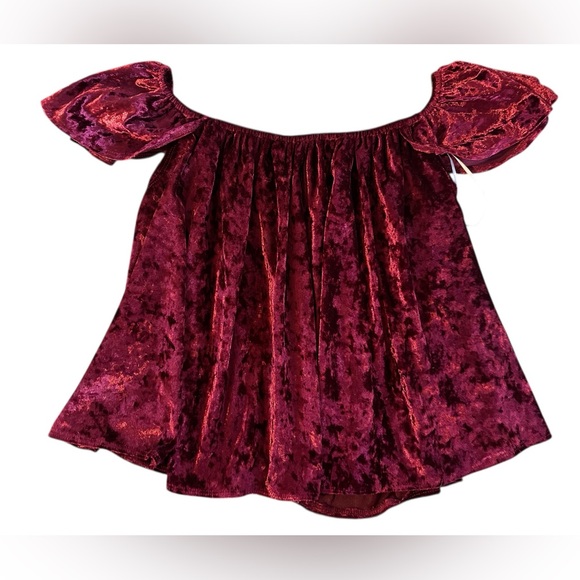 Timing | Tops | Womens Red Velvet Flowy Crop Top | Poshmark